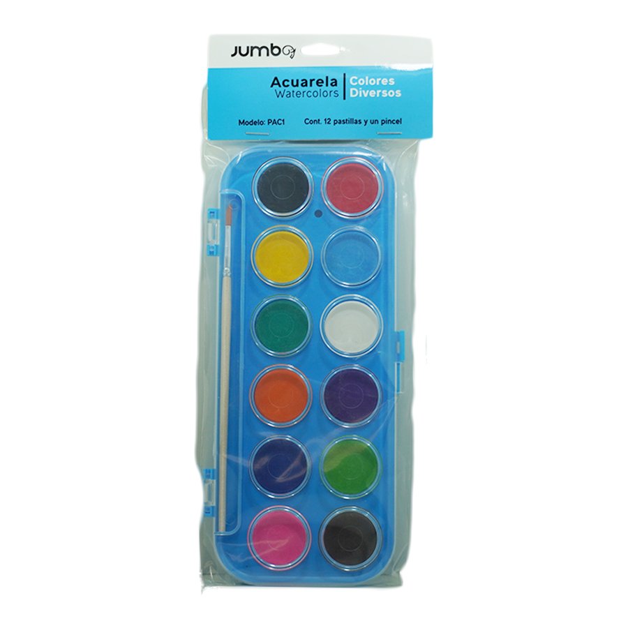 ACUARELA JUMBO ESCOLAR C/12 A12BJ (PAC1) – Papeleriastar