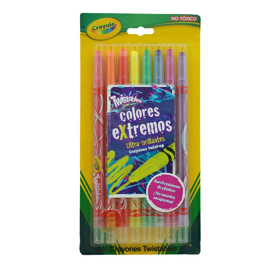 CRAYON GIRATORIO TWISTABLES EXTREMOS C/8 CRAYOLA – Papeleriastar