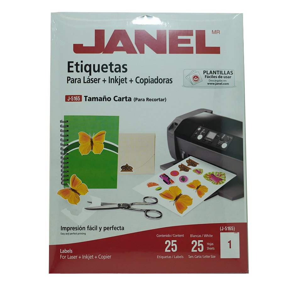 ETIQUETA JANEL T/CARTA C/100 (J5165) – Papeleriastar