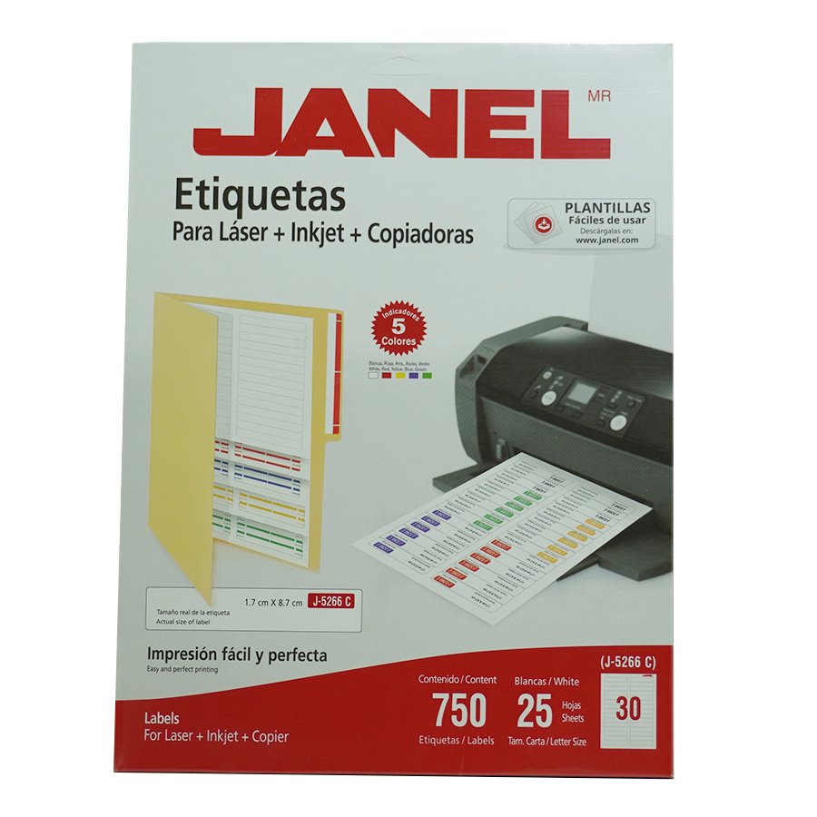 ETIQUETA JANEL T/CARTA C/25 (J5266) – Papeleriastar