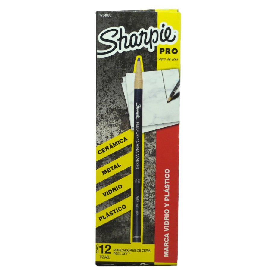 MARCADOR DE CERA SHARPIE AZUL C/12 PZAS MIRADO – Papeleriastar