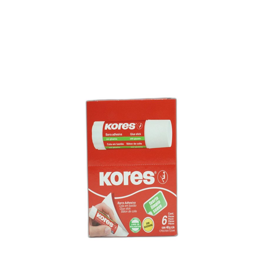 LAPIZ ADHESIVO KORES 40 GR CAJA C/6 – Papeleriastar