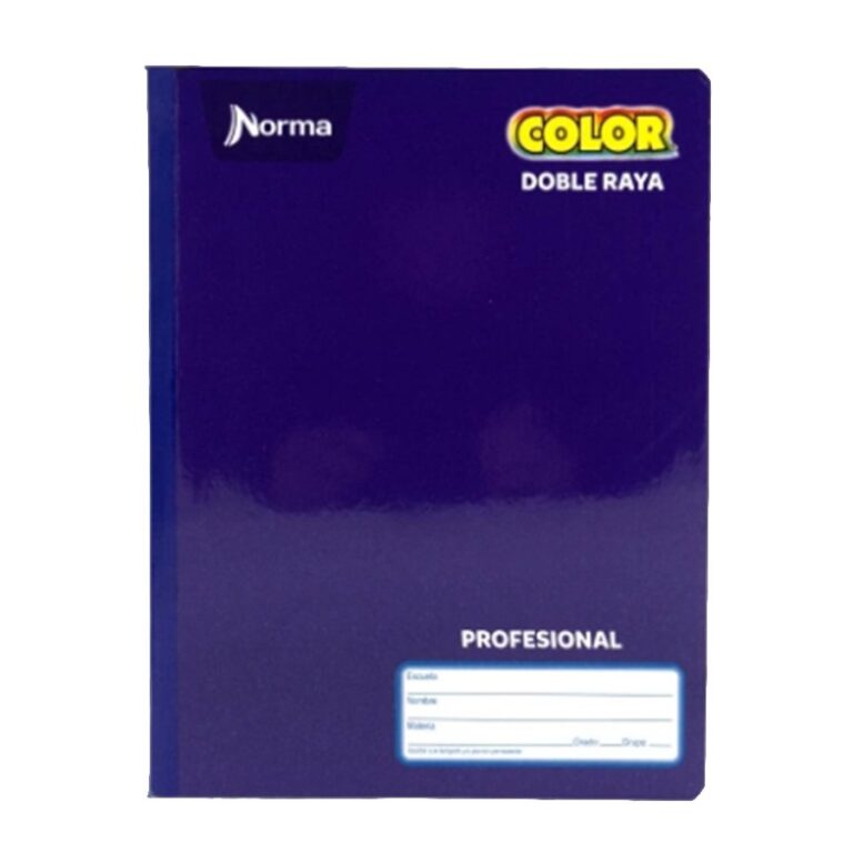 CUADERNO PROF. COSIDO NORMA COLOR DOBLE RAYA – Papeleriastar